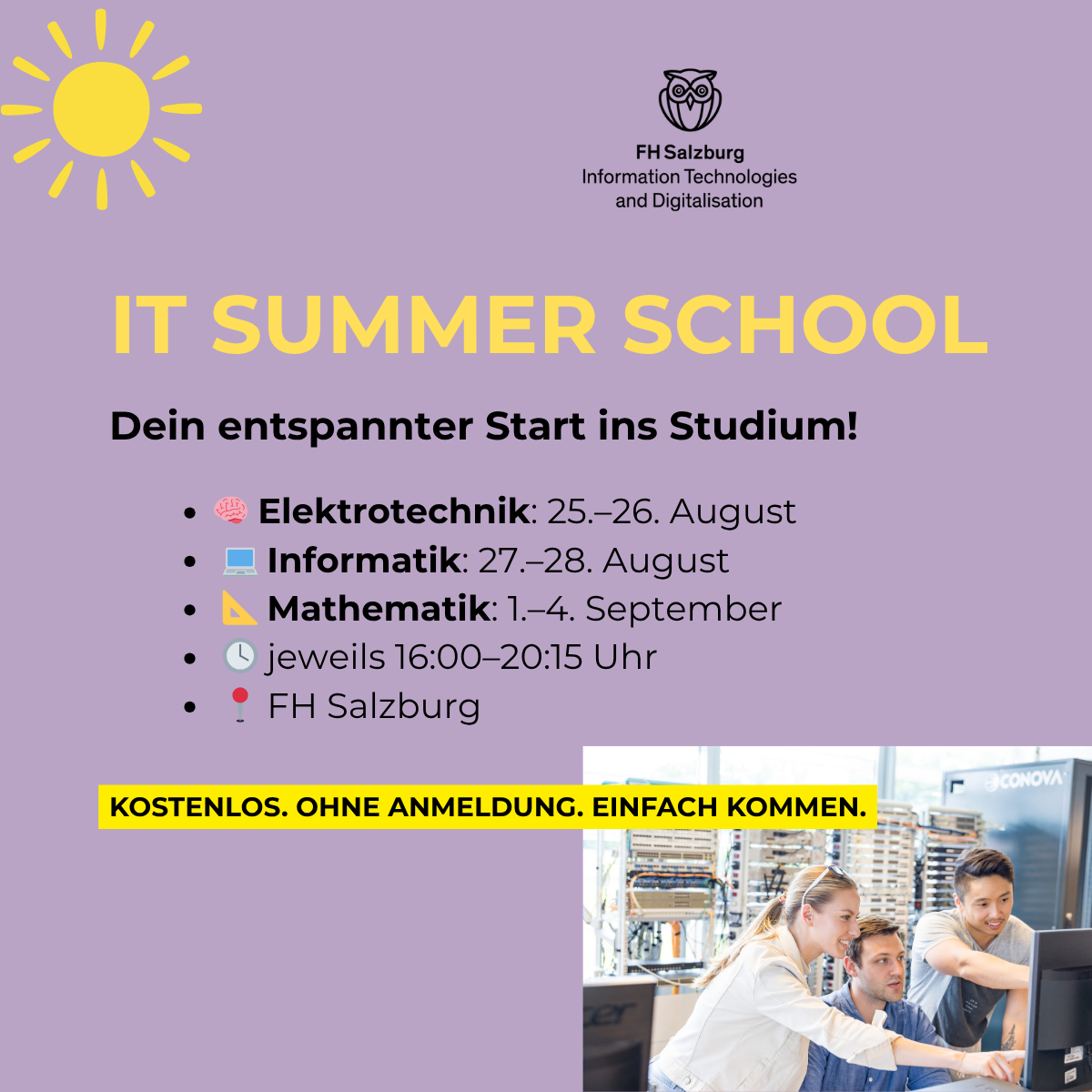 IT Summer School 2025: Dein optimaler Einstieg ins Studium! | FH Salzburg